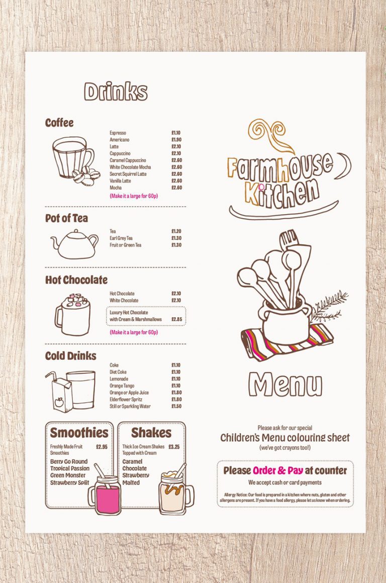 Farmhouse Kitchen Menu - Lisa Devonald | Brand Design, Graphic Design ...
